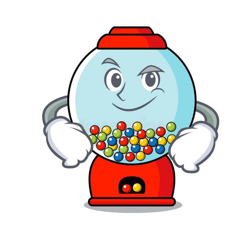 Smirking Gumball Machine Character Cartoon Stock Vector - Illustration ...