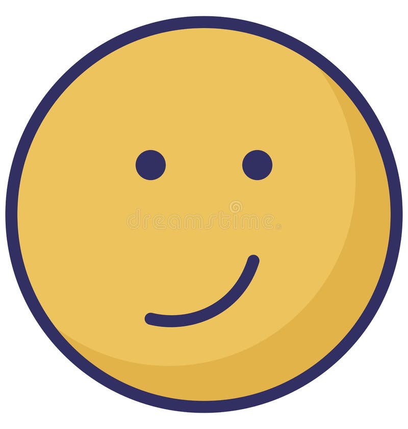Smirking, Nodding Vector Isolated Icon Which Can Easily Modify or Edit ...