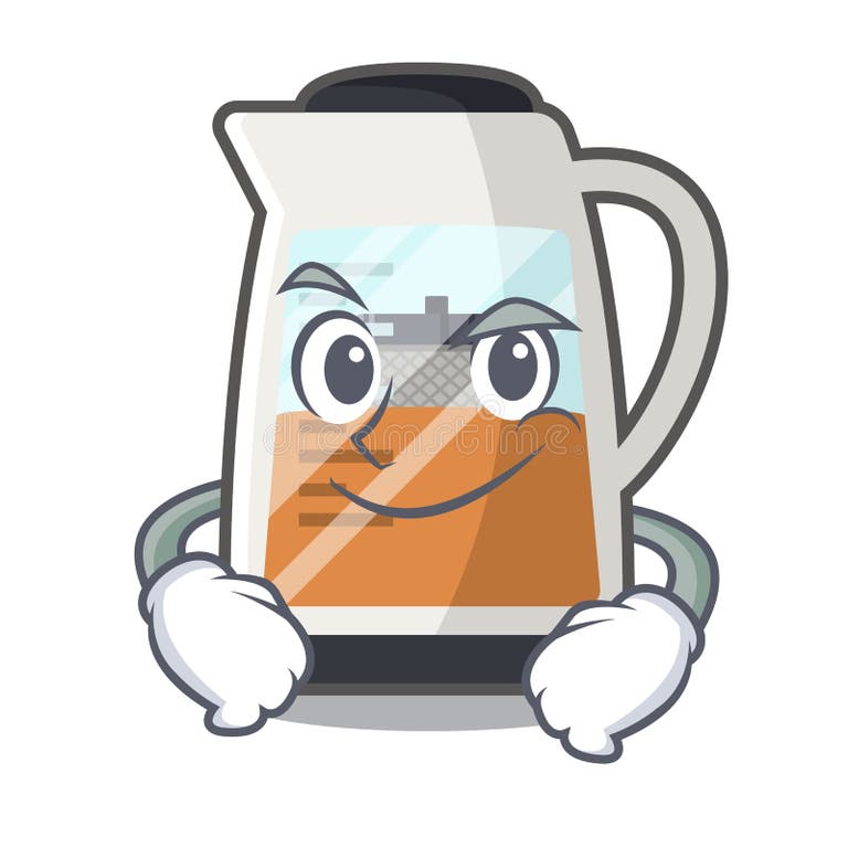 Smirking Tea Maker in the Cartoon Shape Stock Vector - Illustration of ...