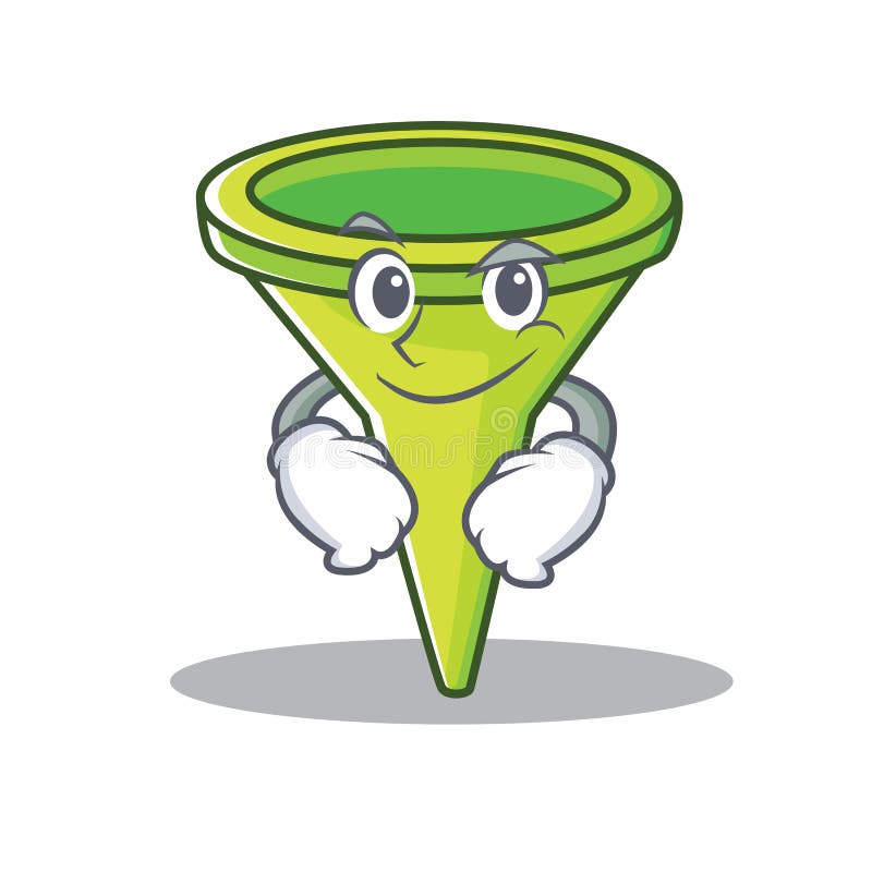 Smirking Trichtercharakter-Karikaturart Vektor Abbildung - Illustration ...