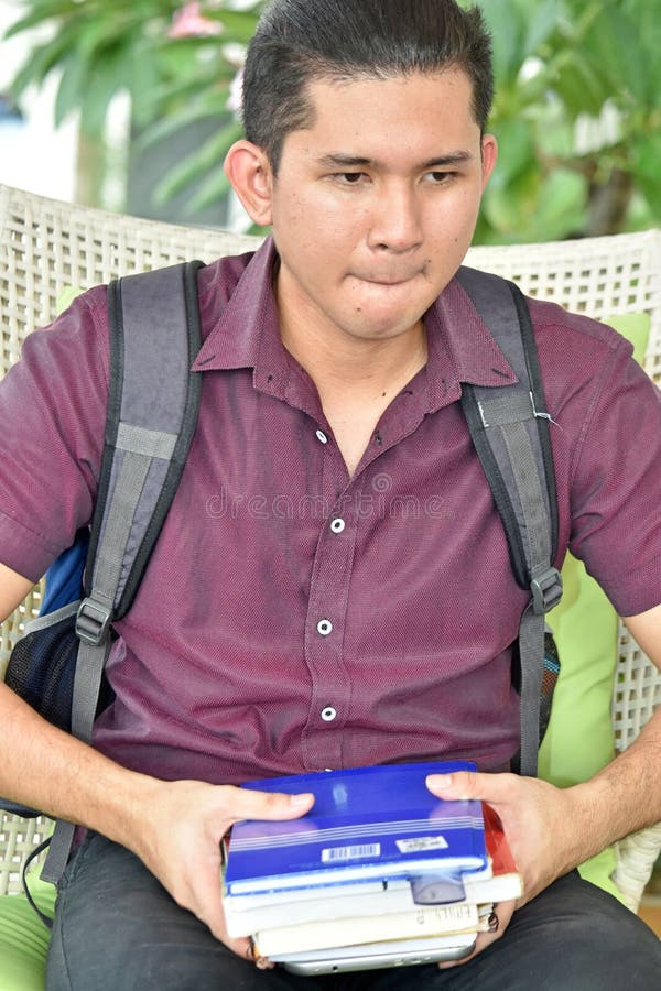 Smirking Youthful Filipino Boy Student Stock Photo - Image of asian ...