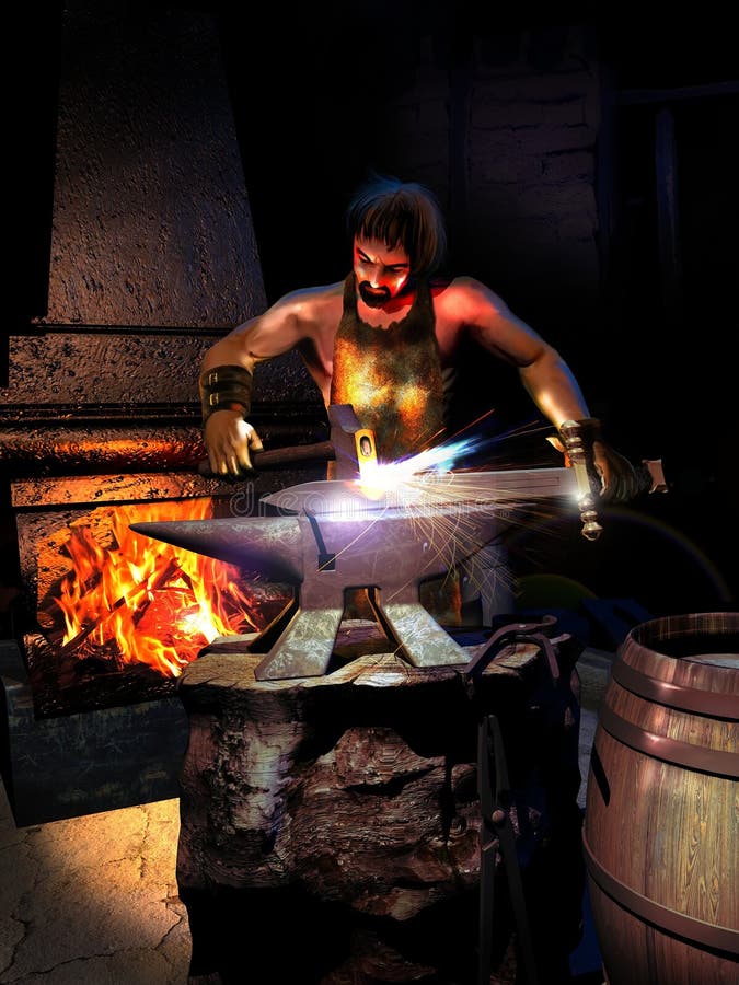 Forged sword stock illustration. Illustration of atmosphere - 42297232