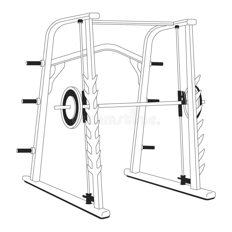 Smith Machine Gym Stock Illustrations – 49 Smith Machine Gym Stock ...