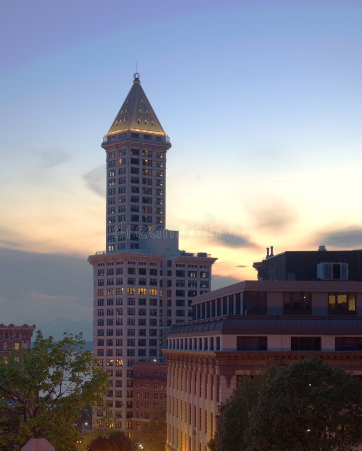 Smith Tower Building in Seattle, WA Editorial Stock Photo - Image of ...