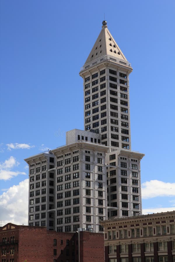 Smith Tower Building in Seattle, WA Editorial Stock Photo - Image of ...