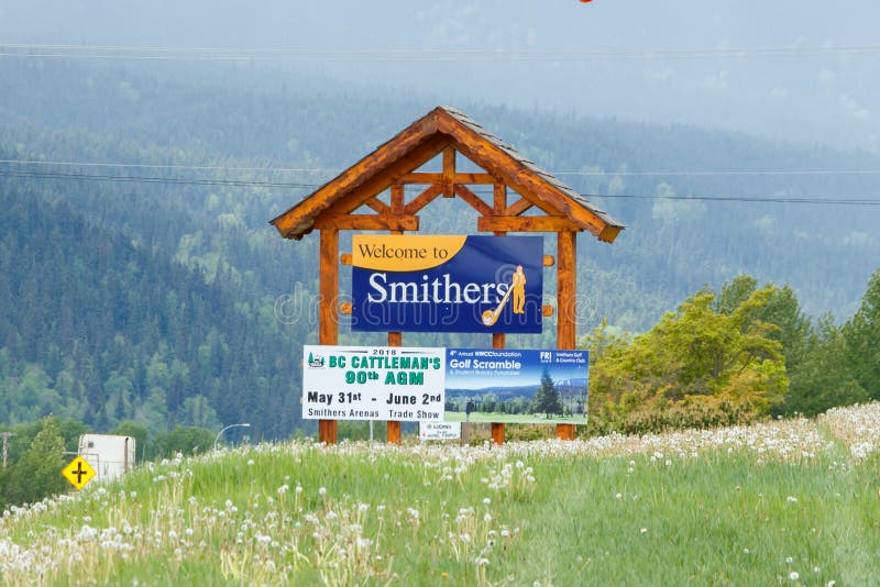 Smithers, Canada - Circa 2018 : Welcome To Smithers Sign Editorial ...
