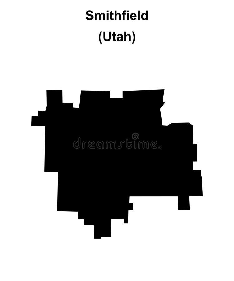 Smithfield outline map stock vector. Illustration of contour - 357614981