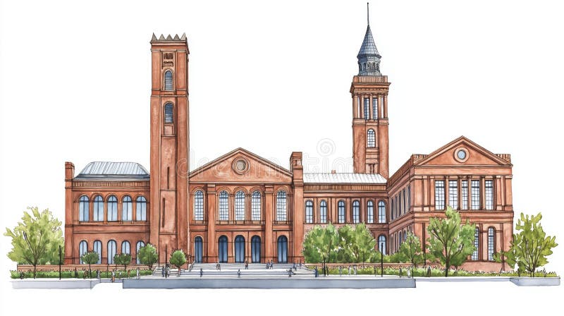 The Smithsonian Institution. the Smithsonian Institution Hand Drawn ...