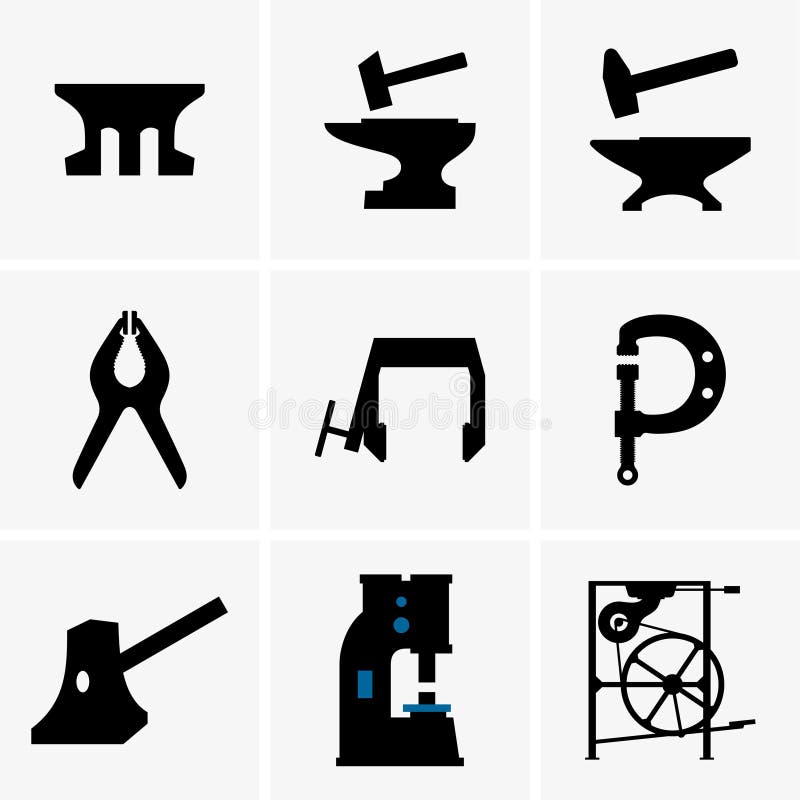 Smithy stock vector. Illustration of hammer, forging - 61800037