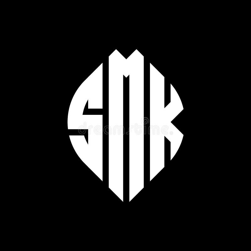 Smk Circle Letter Logo Design With Circle And Ellipse Shape Smk Ellipse Letters With