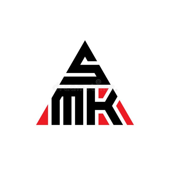 SMK Triangle Letter Logo Design with Triangle Shape. SMK Triangle Logo ...
