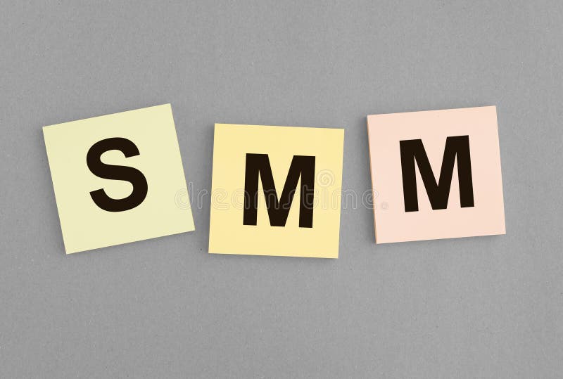 SMM Acronym on Sticky Notes on Gray Background Stock Photo - Image of ...