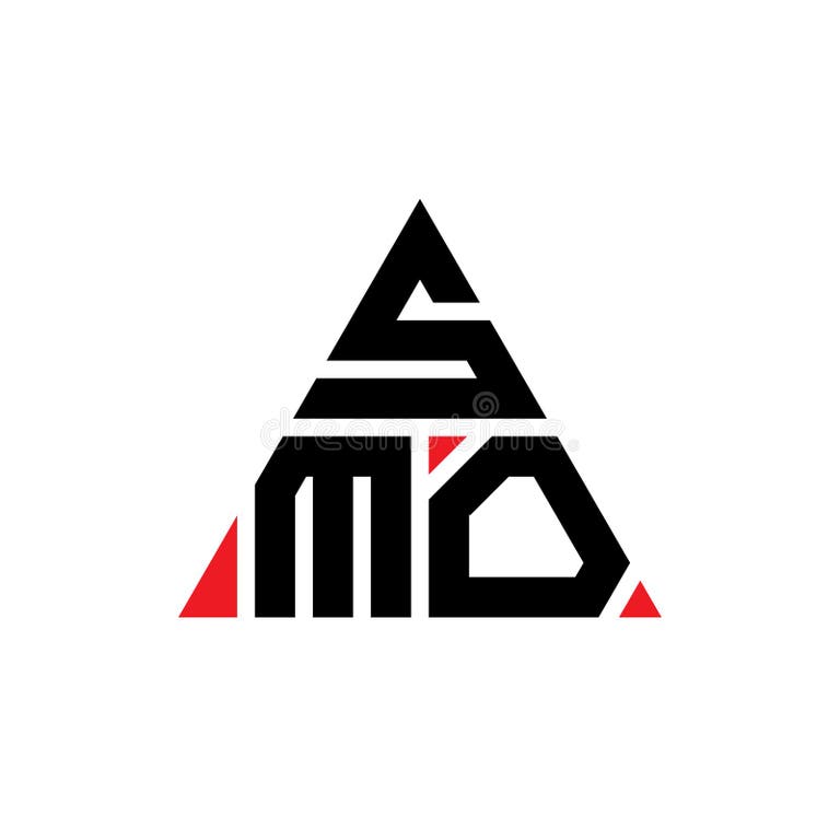 SMO Triangle Letter Logo Design with Triangle Shape. SMO Triangle Logo ...