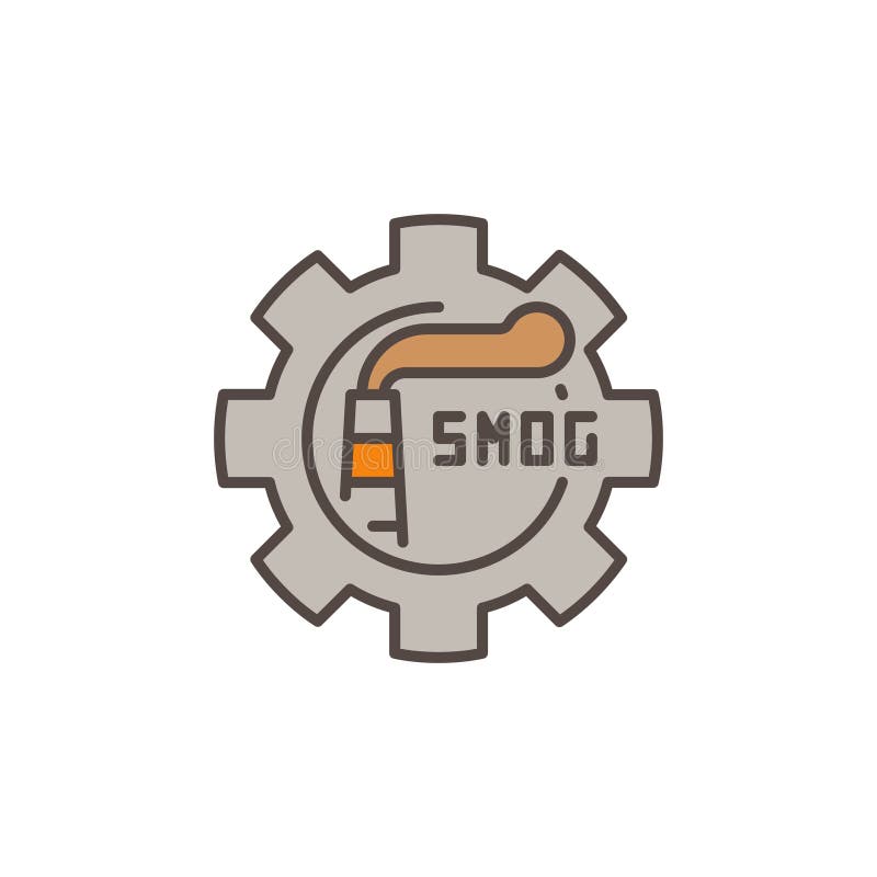 Smog Cog Wheel Vector Concept Colored Icon or Sign Stock Vector ...
