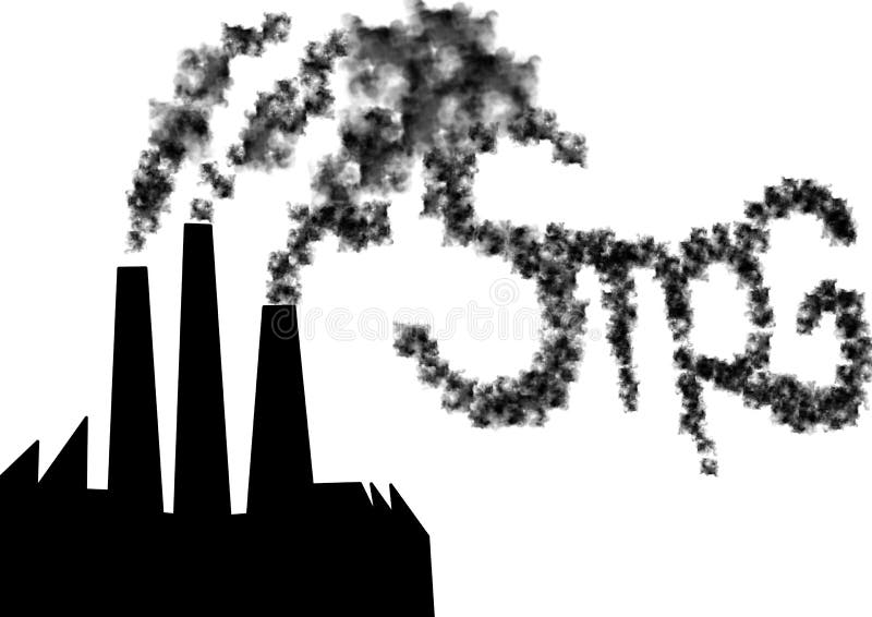 Smog factory stock illustration. Illustration of environment - 48699903