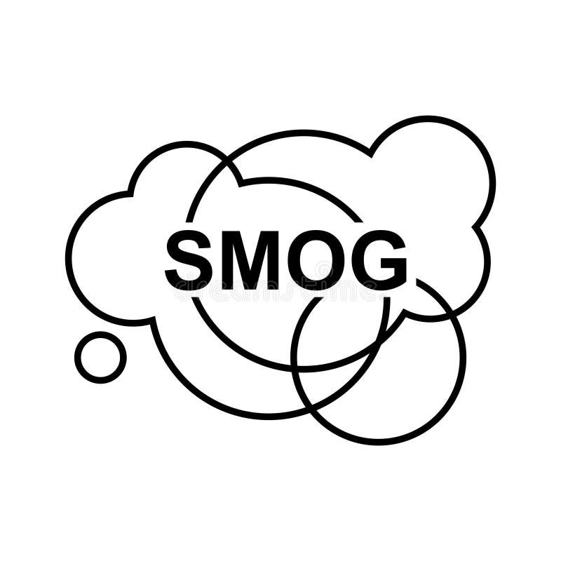 Smog Icon. Thin Linear Smog Outline Icon Isolated on White Background ...