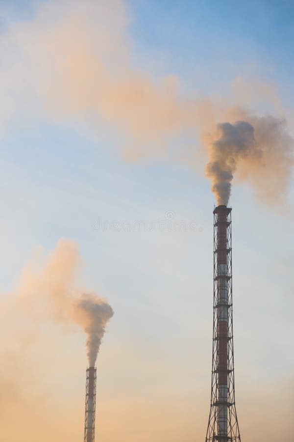 Smog over plant stock image. Image of generation, carbon - 37637073