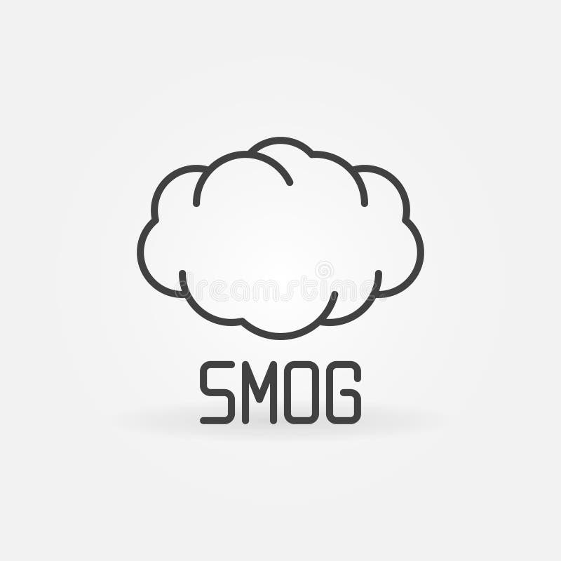 Smog or Smoke Fog Vector Concept Line Icon or Symbol Stock Vector ...