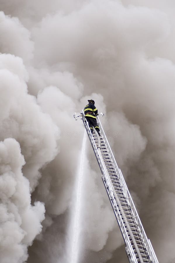 Smoke editorial stock photo. Image of hose, ladder, putting - 2222668