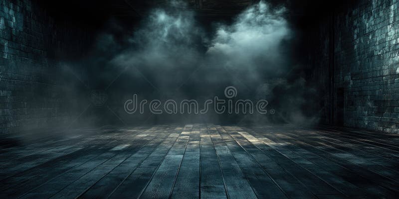 Smoke Above Wooden Table: Dark Background and Ethereal Mist, Rustic ...