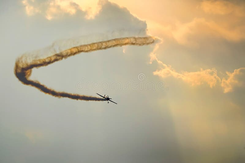 Smoke Aerobatics stock image. Image of team, romania - 77809575