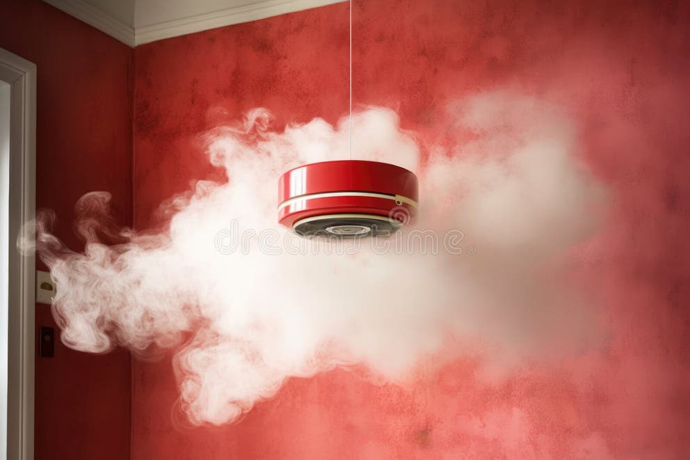 Smoke Alarm with a Change Battery Reminder Note Stock Illustration ...