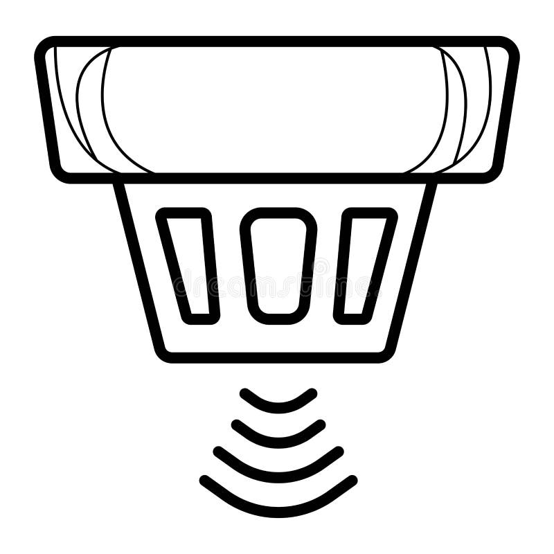 Smoke Alarm Vector Device Illustration Stock Vector - Illustration of ...