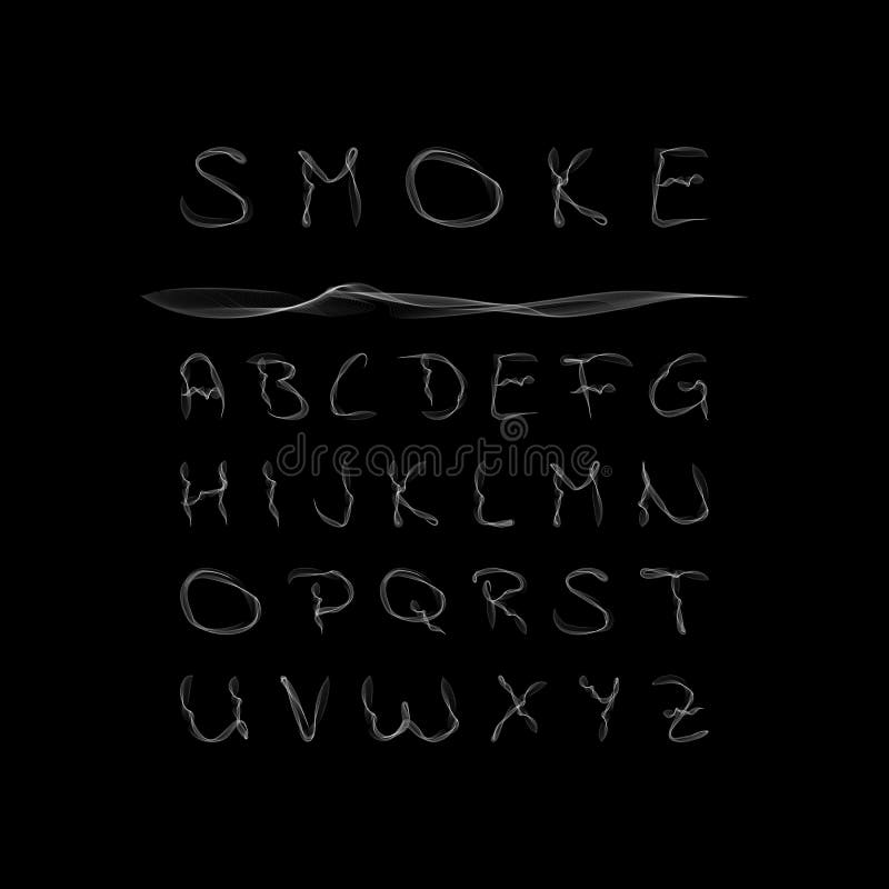 Smoke Alphabet. Vector Illustration Stock Vector - Illustration of ...