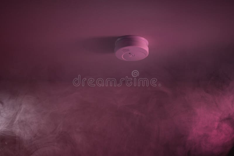 Smoke Around Fire Sensor stock image. Image of indoors - 57970667