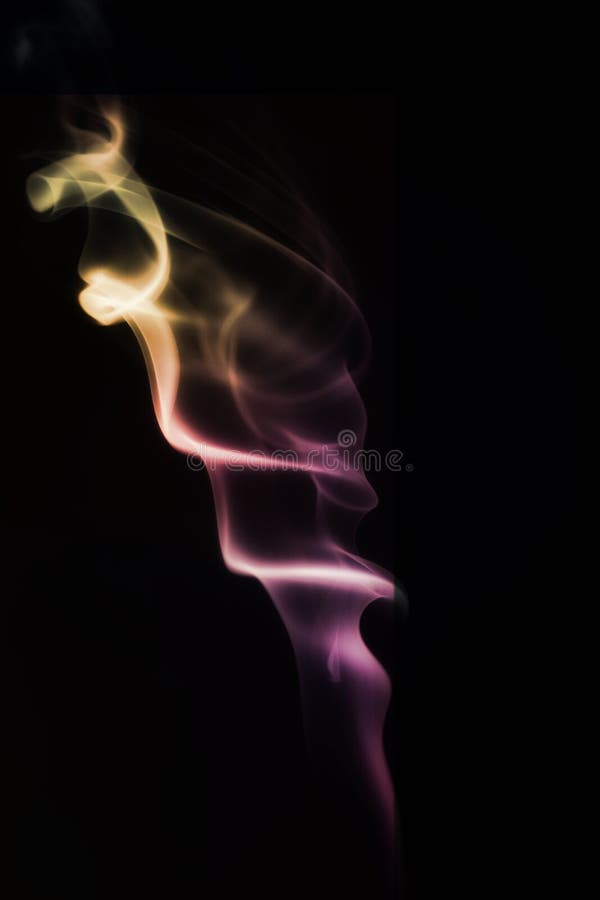 A Smoke Art Like a Shell with Different Colours Stock Image - Image of ...