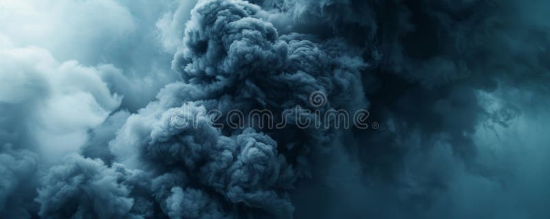 Smoke Background with Thick, Black Smoke Plumes Creating a Dramatic ...