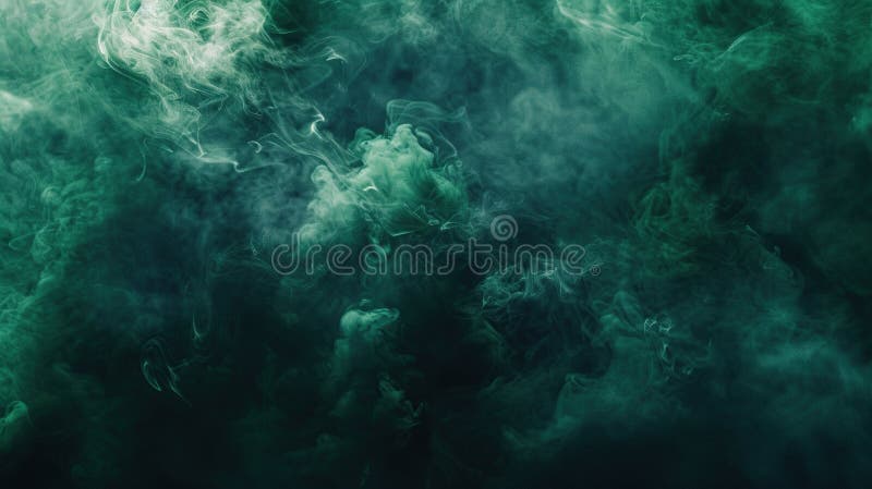 Smoke Background .Toxic Green Fog Mist. Generative Ai Stock Photo ...