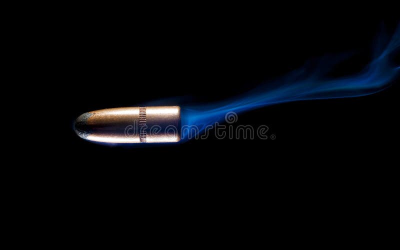Smoke Behind a Copper Plated Bullet Stock Photo - Image of fast ...