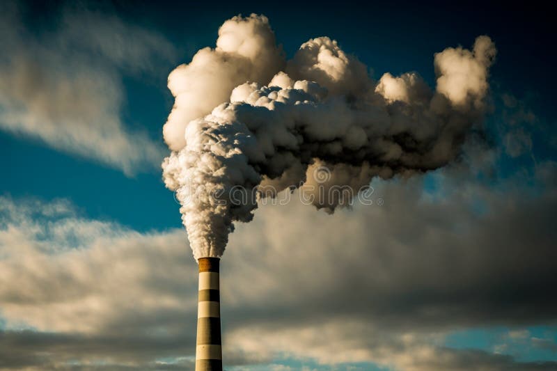 Smoke Billows from the Towering Stacks of a Factory, a Visual Testament ...