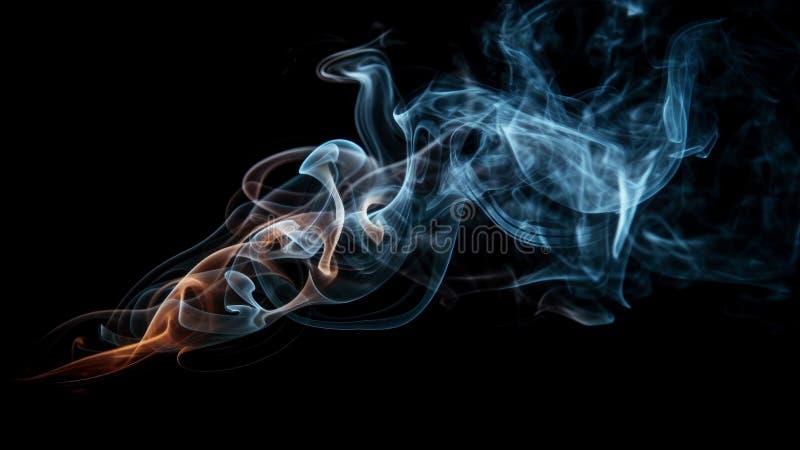 Smoke on a Black Background. Loop Animation. Stock Video - Video of ...
