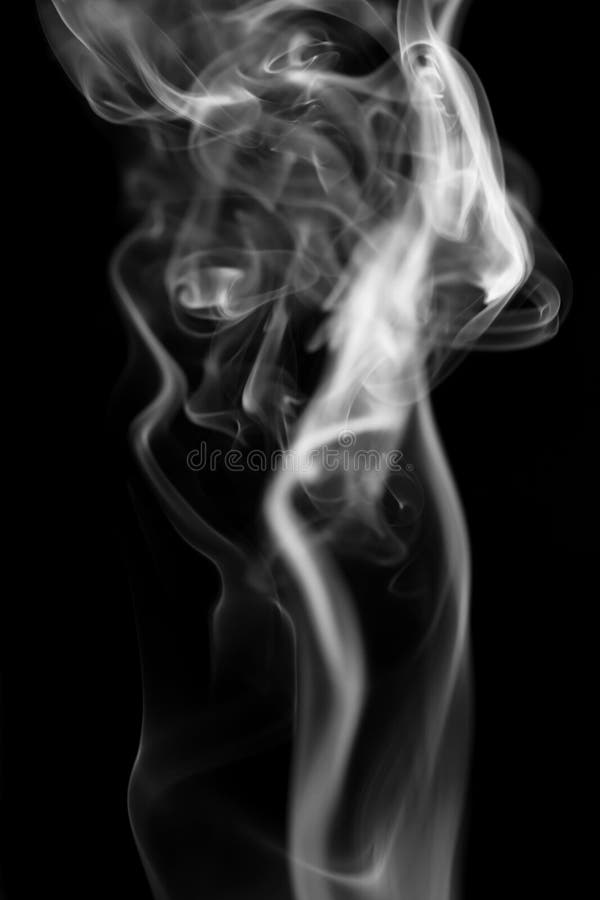 Smoke on Black Background. Macro Stock Photo - Image of fire, artist ...