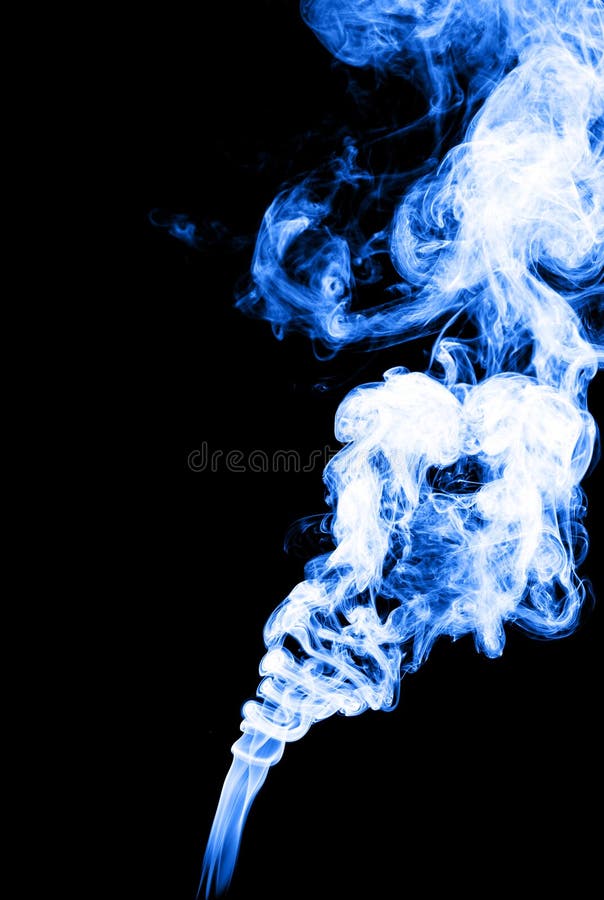 Smoke in blue color stock photo. Image of flowing, black - 46084578