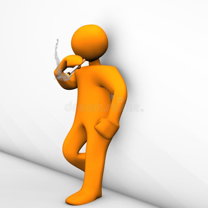 Smoke Break Comic Illustration Stock Illustration - Illustration of ...