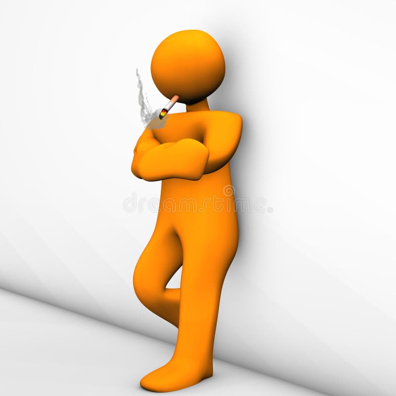 Smoke Break stock illustration. Illustration of orange - 27426557