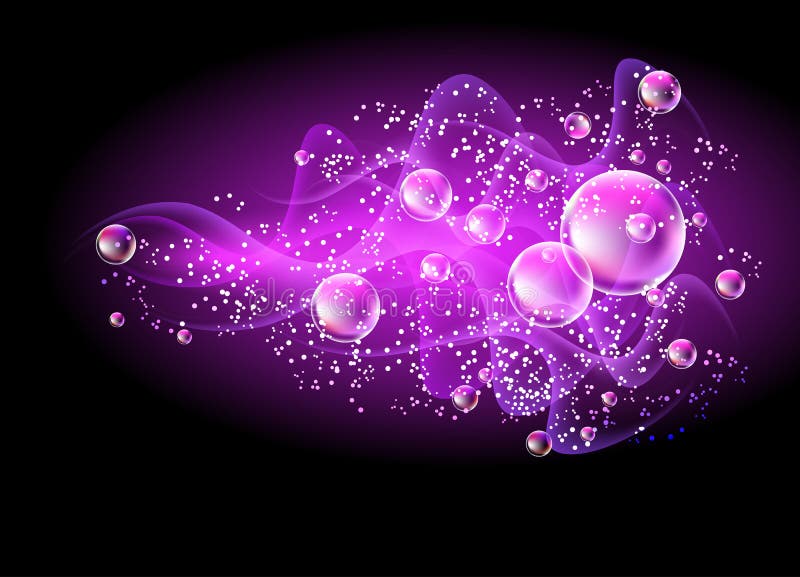 Smoke and bubbles stock vector. Illustration of black - 247205083