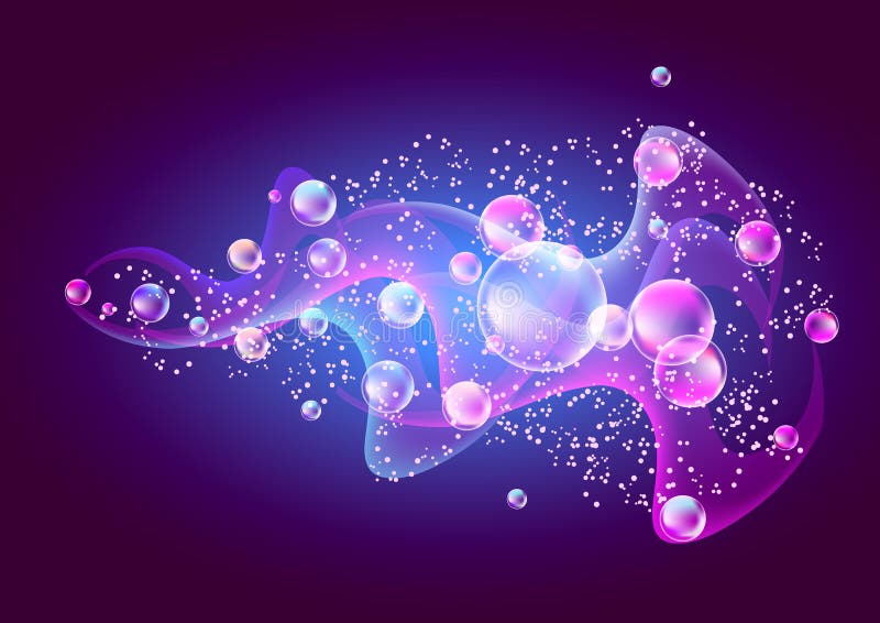Smoke and bubbles stock vector. Illustration of motion - 247205667