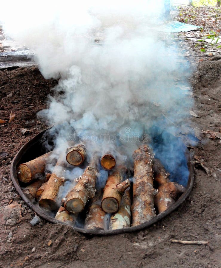 Smoke stock image. Image of wooden, firewood, smoke, burning - 42671399