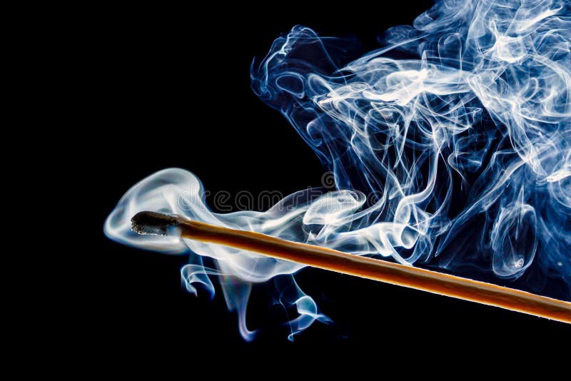 Smoke of a Burnt Matchstick Stock Photo - Image of flame, matchstick ...