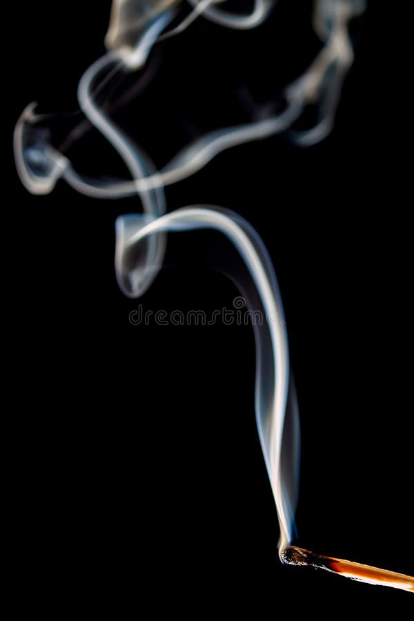 Smoke of a Burnt Matchstick Stock Image - Image of black, lighter ...