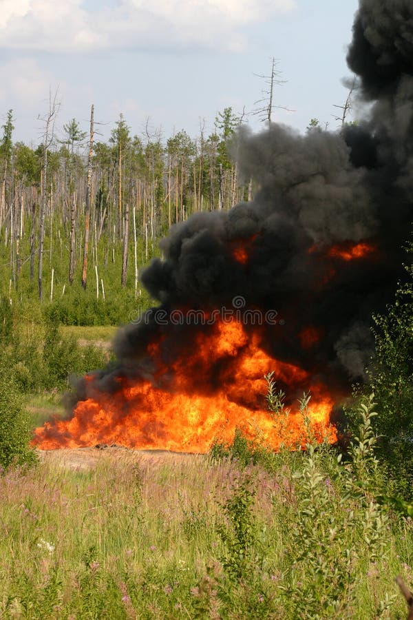 Smoke and burnt outdoors stock photo. Image of summer - 27624328