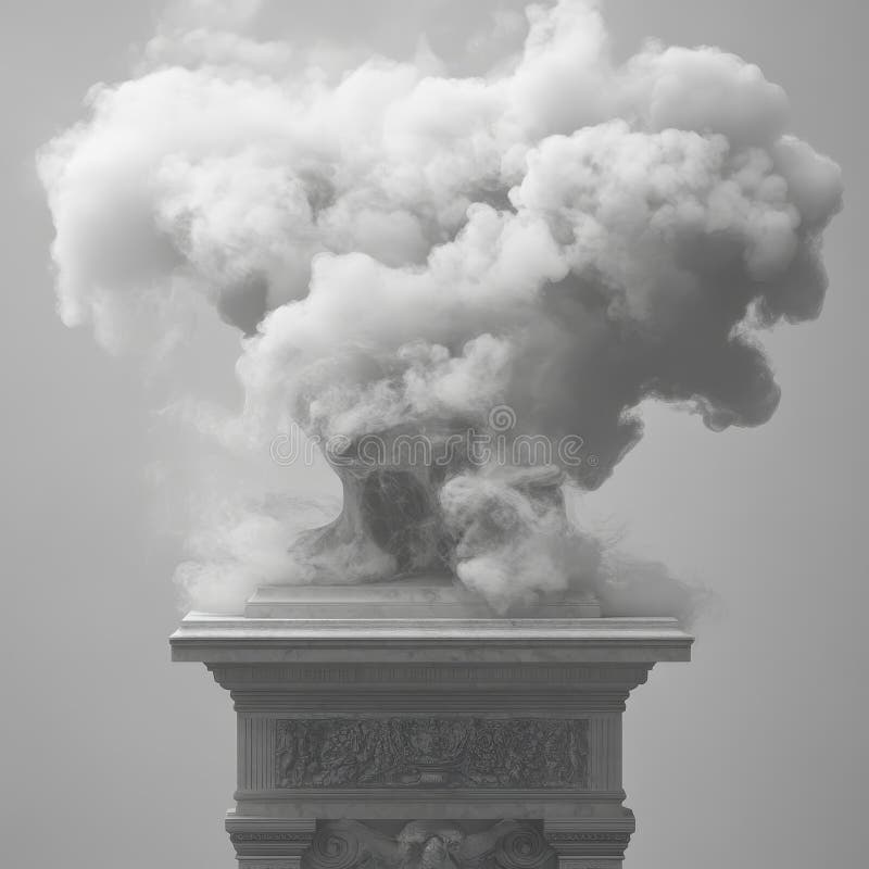 Smoke from the Chimney of an Old Column. Vector Illustration Stock ...