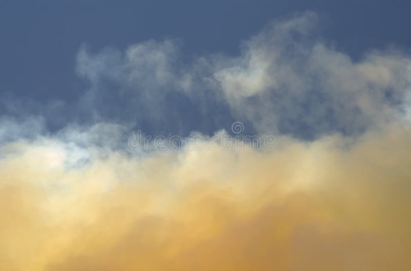 Dull Sun Shining through Smoke from Forest Fire in Spain Stock Image ...