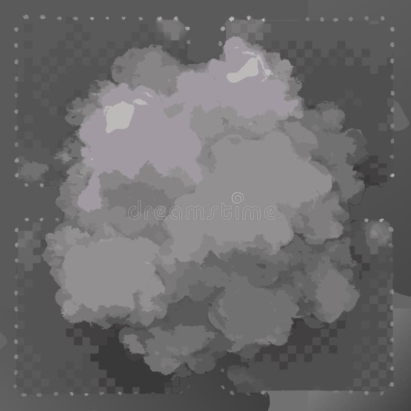 Smoke Clouds on Transparent Background Realistic Stock Vector ...