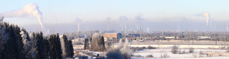Smoke cold city winter stock photo. Image of ecology - 45561102