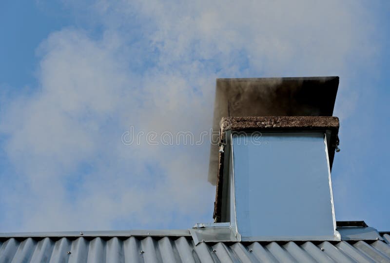 Smoke Flowing Out of a Chimney Stock Photo - Image of architecture ...